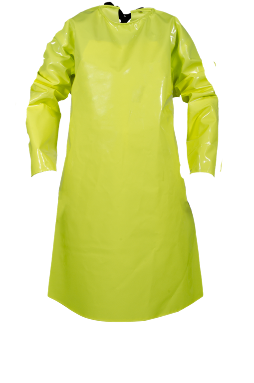 42" Dr. Jacket in HiGlo Back Snap Strap Double Sleeves Snap Outer Cuff ...